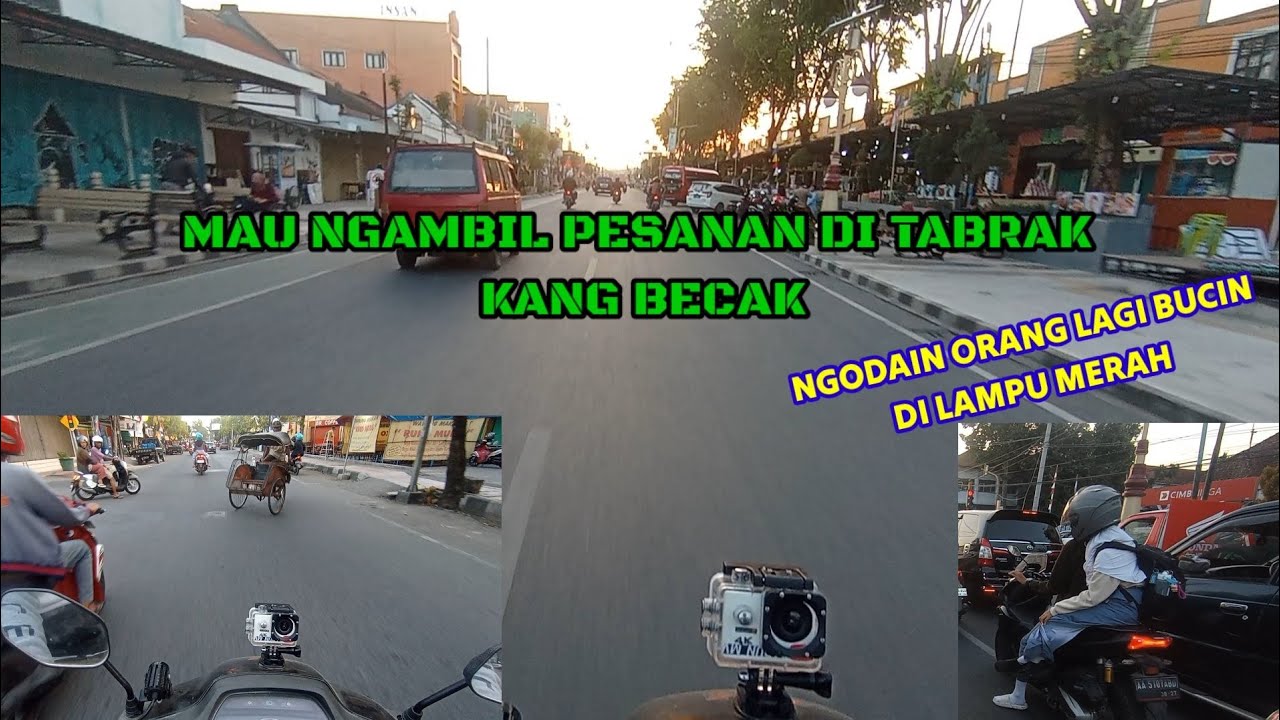 SUPRA BAPAK_Mau ngabil pesenan di tabrak kang becak dan Ngodain orang ...
