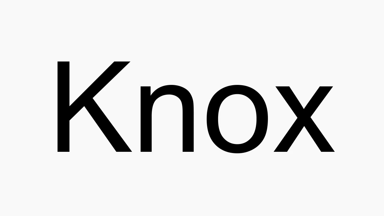 How to pronounce Knox - YouTube