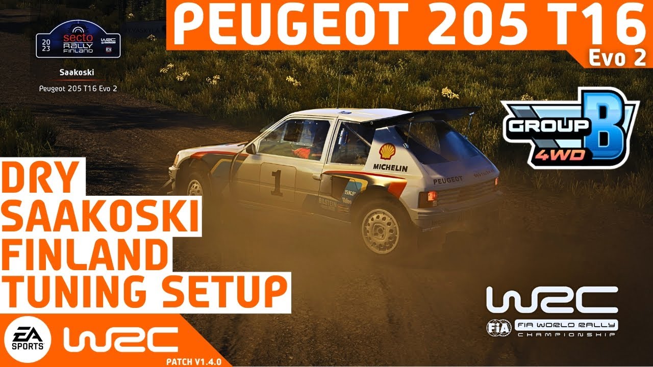 PEUGEOT 205 T16 EVO 2 | SAAKOSKI | TUNING SETUP | FINLAND | GROUPB 4WD ...