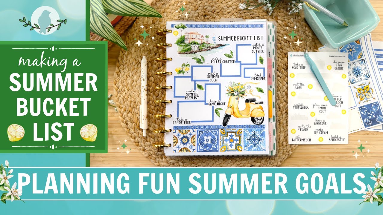 Making a Summer Bucket List for My Planner | Summer Fun Goal Planning ...