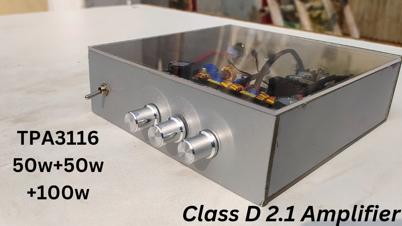 How to make 2.1 class d amplifier 200watts make it home - YouTube