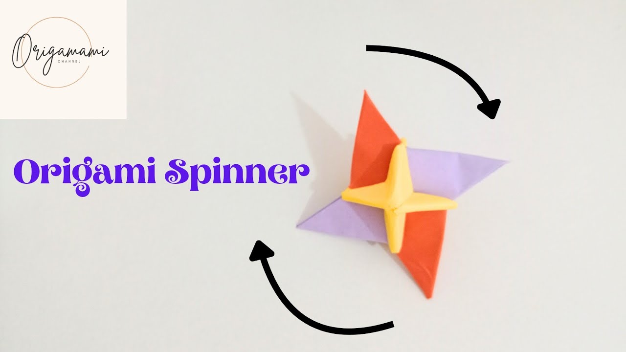 Origami Spinner | Easy spinner origami tutorial | Antistress paper toy ...