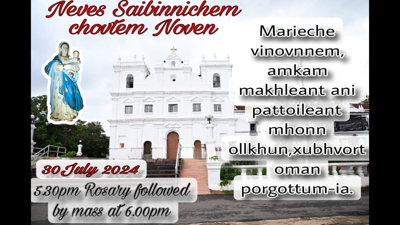 Novena Day 4||30th July 2024||Our Lady of Snow Church||Raia - YouTube