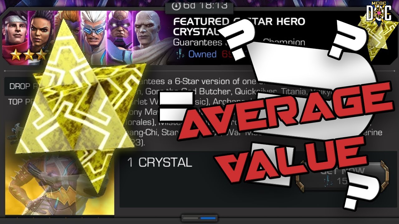 [MCOC] How much Value is in the Featured 6* Crystal? Pattern of Value ...