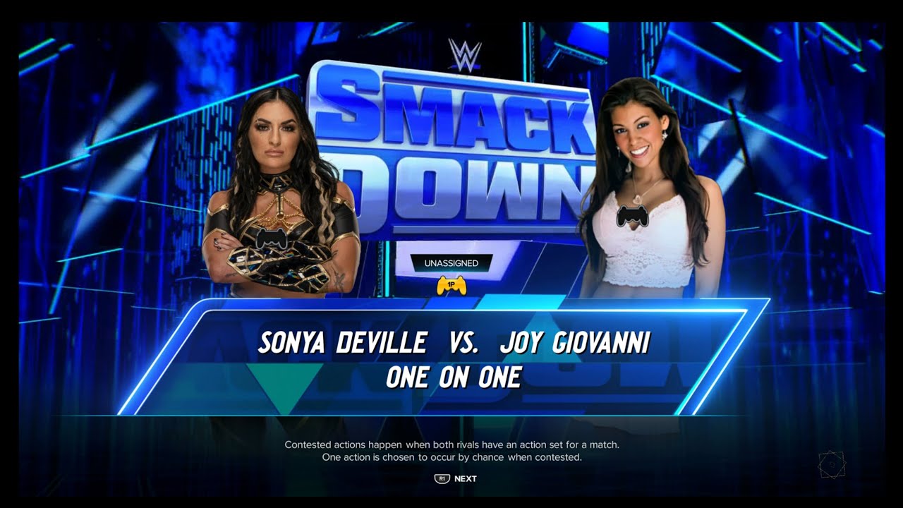 WWE 2K24: Joy Giovanni vs Sonya Deville(c) - YouTube