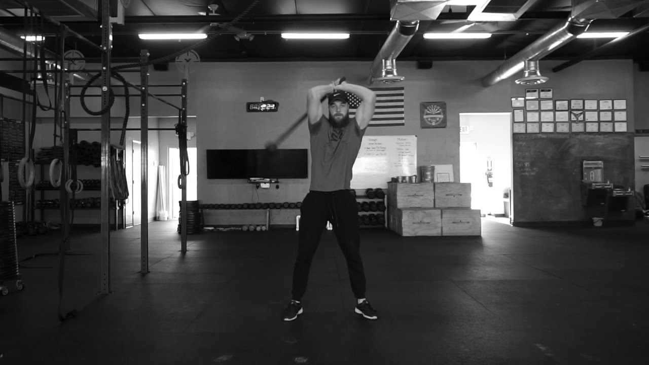 Ballistic Curl to 360 with Squat - Steel Mace Exercise - YouTube