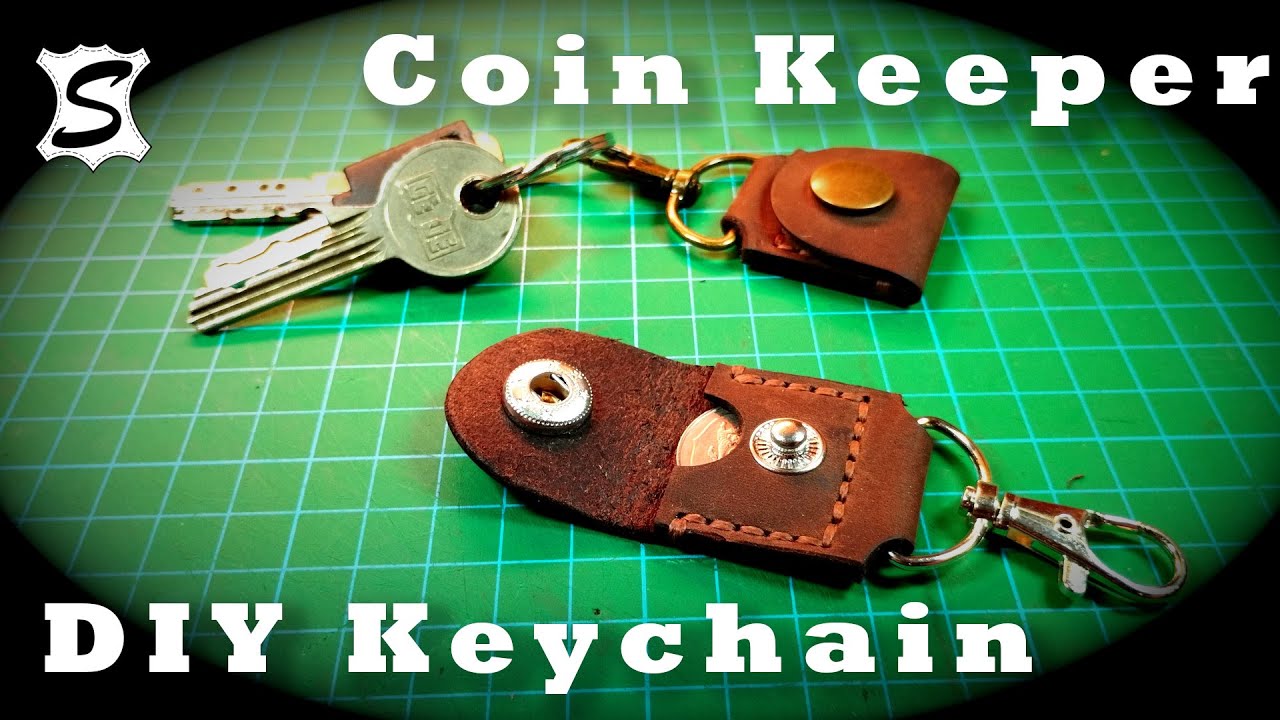 [DIY] Leather Keychain - Coin keeper - YouTube