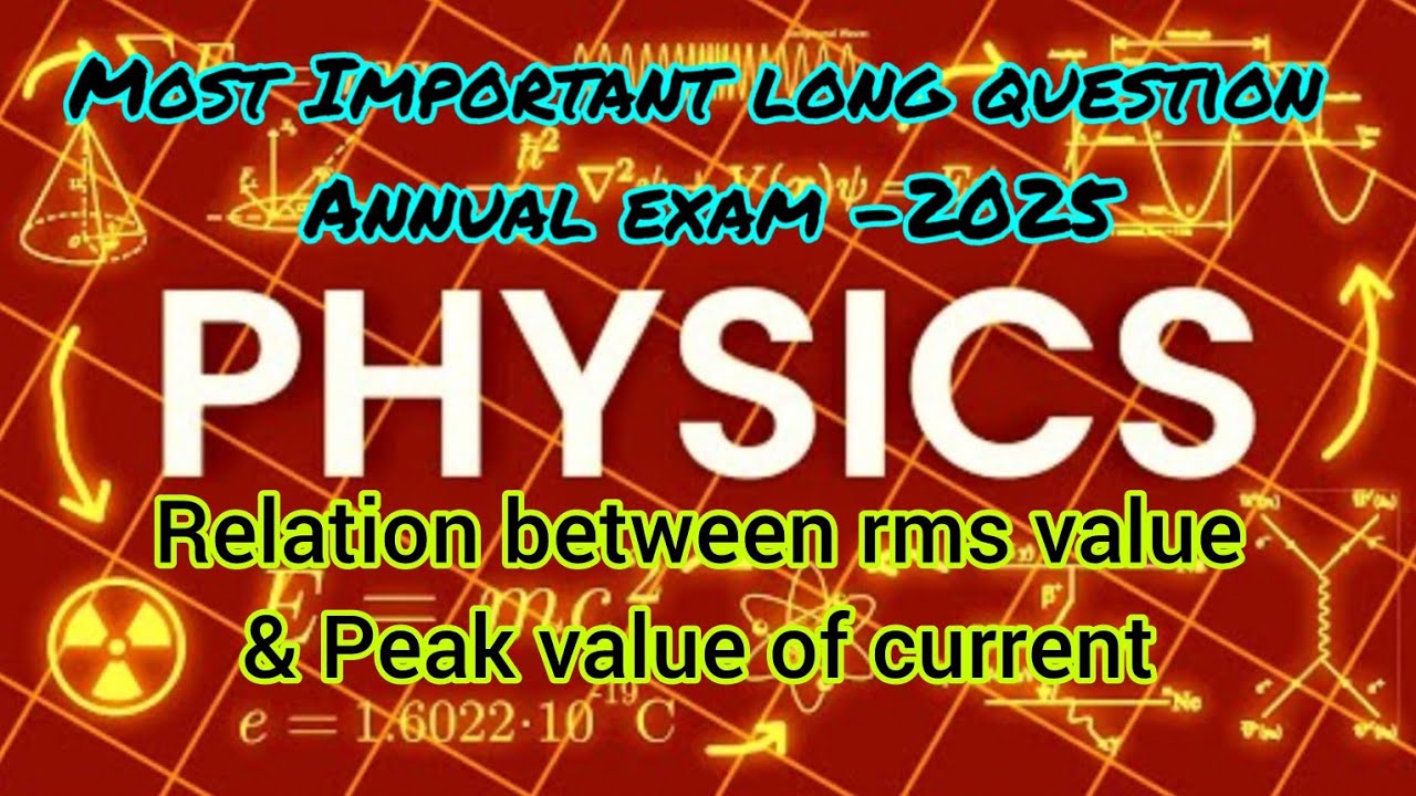 relation between rms value and peak value of current - YouTube