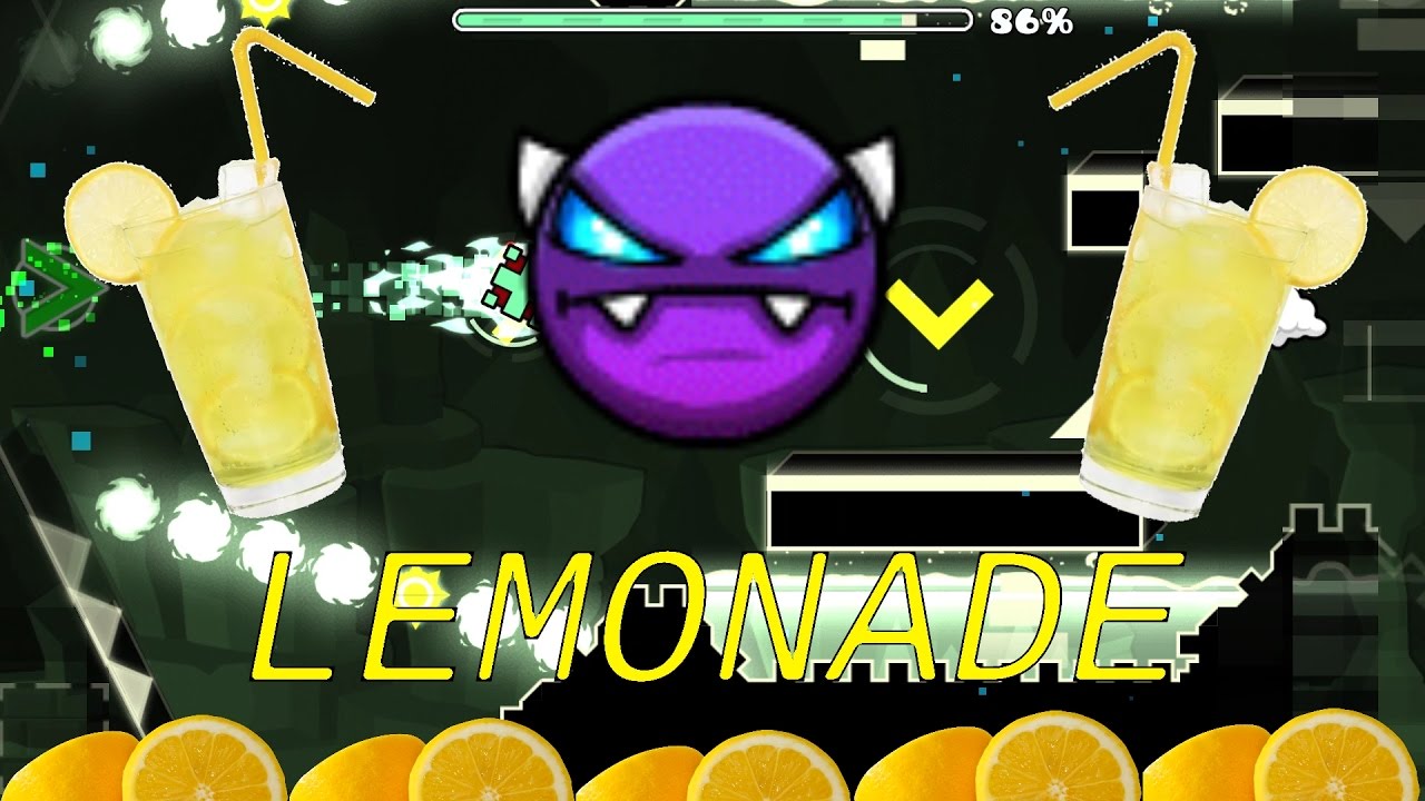 Geometry Dash - (Easy demon) Lemonade - Lemons (All coins) - YouTube