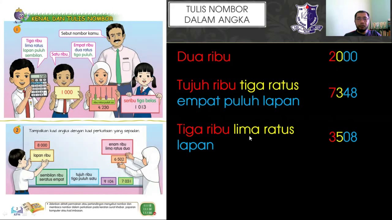 01 MATEMATIK TAHUN 3 NOMBOR HINGGA 10000 SEBUT DAN TULIS NOMBOR - YouTube