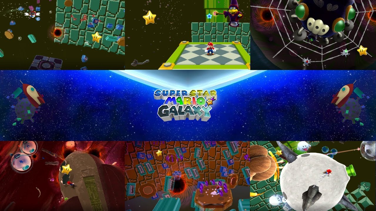 Superstar Mario Galaxy Walkthrough: Space Junk Galaxy All Stars - YouTube