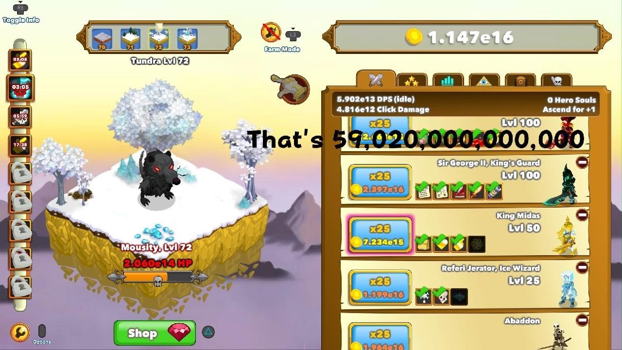 Clicker Heroes ep36 time for some science math - YouTube