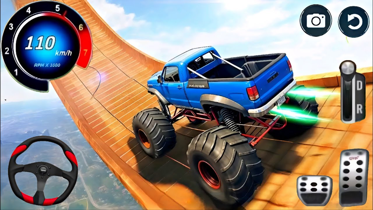 Monster Car Driving Game 3D 😯-Monster Car Stunt Driving Simulator 3D ...