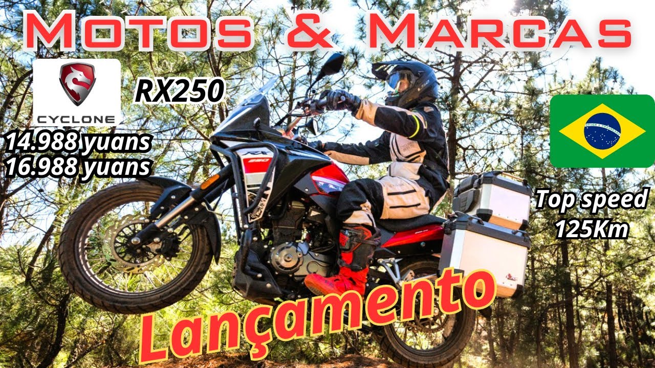 Lançamento da CYCLONE RX250, top speed 125 Km, preços 14.988 e 16.988 ...