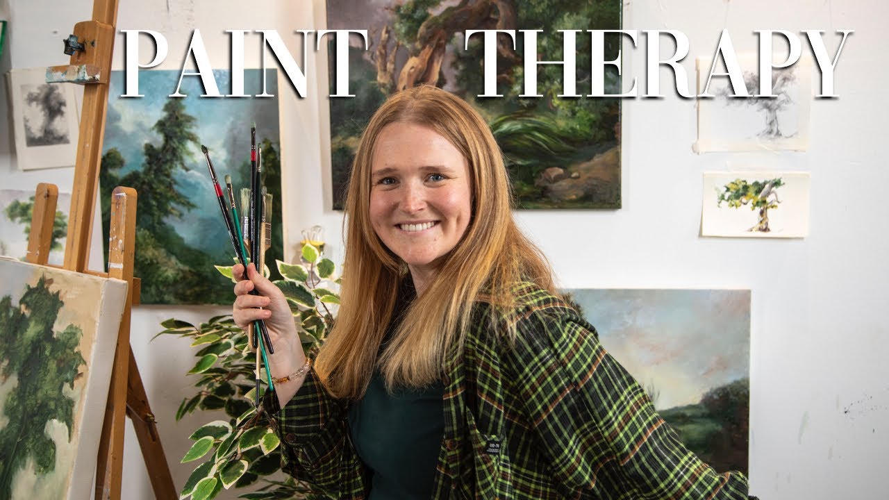 Paint Therapy / Alex Oliver Landscape Tree Painter 🌲 - YouTube