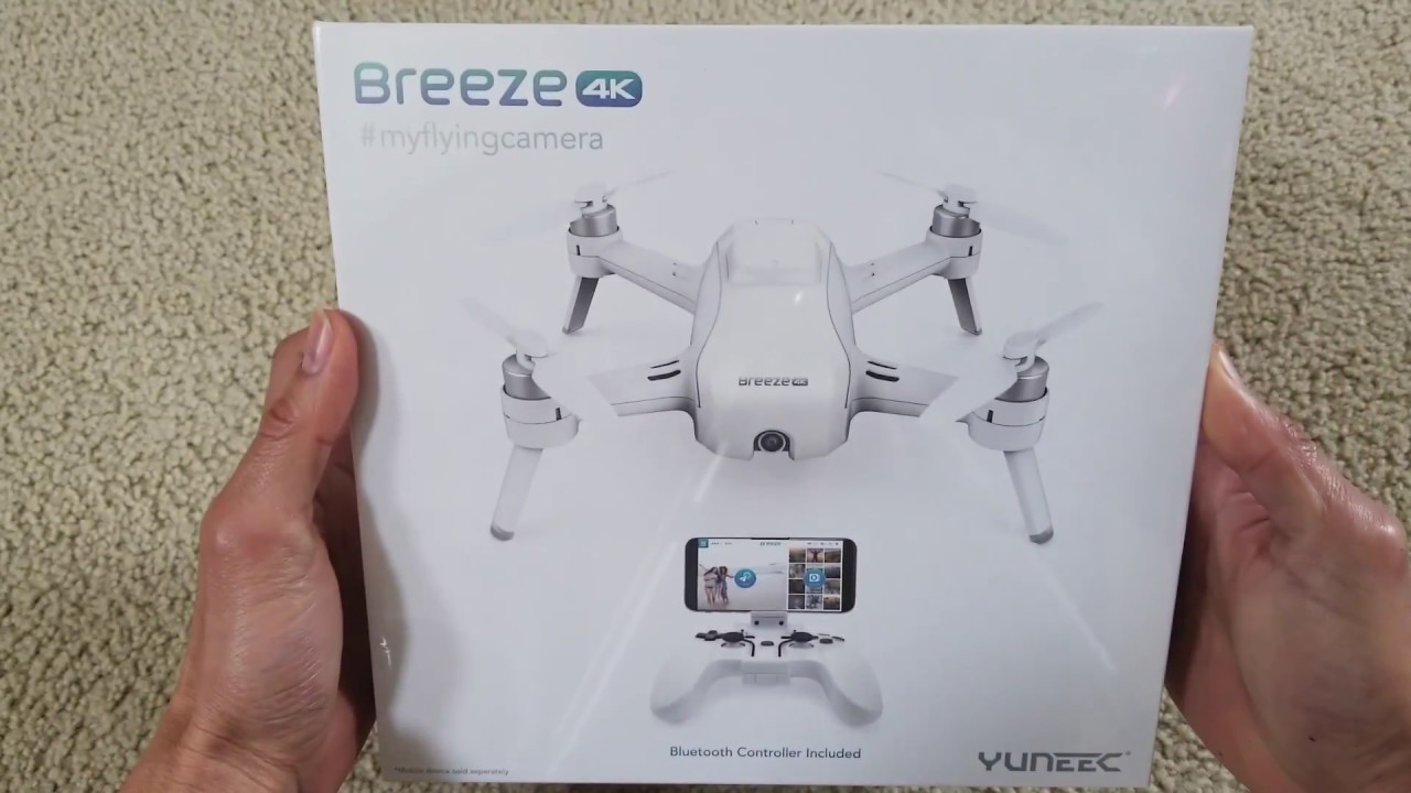 Unboxing New YUNEEC BREEZE 4K Quad Flying Drone Bluetooth Controller! 1 ...