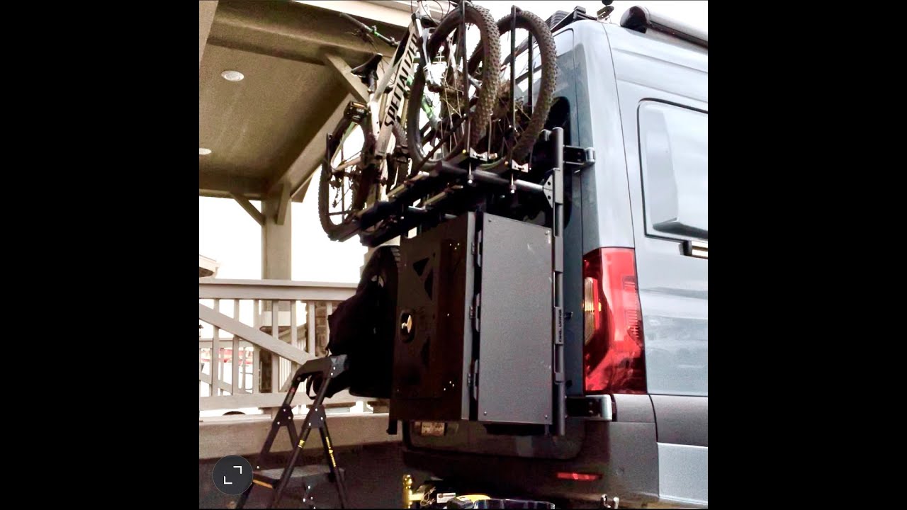 Installing 1UP bike trays on Owl Vans B2 Carrier - Winnebago Revel ...
