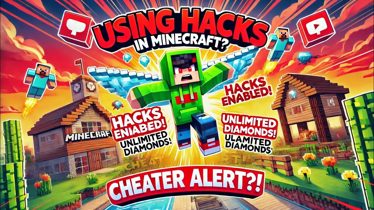 Using hacks in Minecraft - YouTube