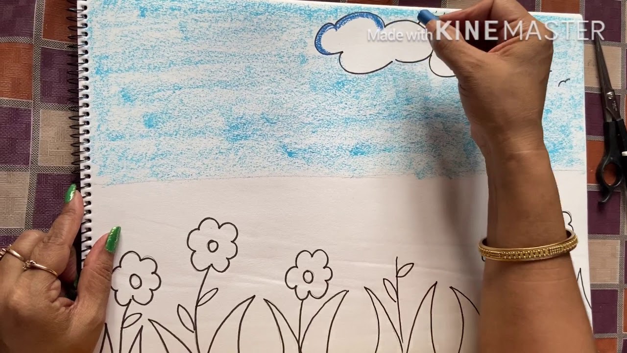 Drawing activity (flowers) class-1 - YouTube