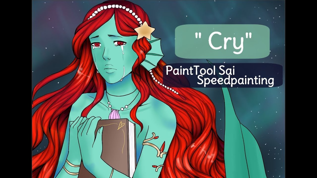 【SAI】 Crying Mermaid Speedpaint [By RiTrox] - YouTube