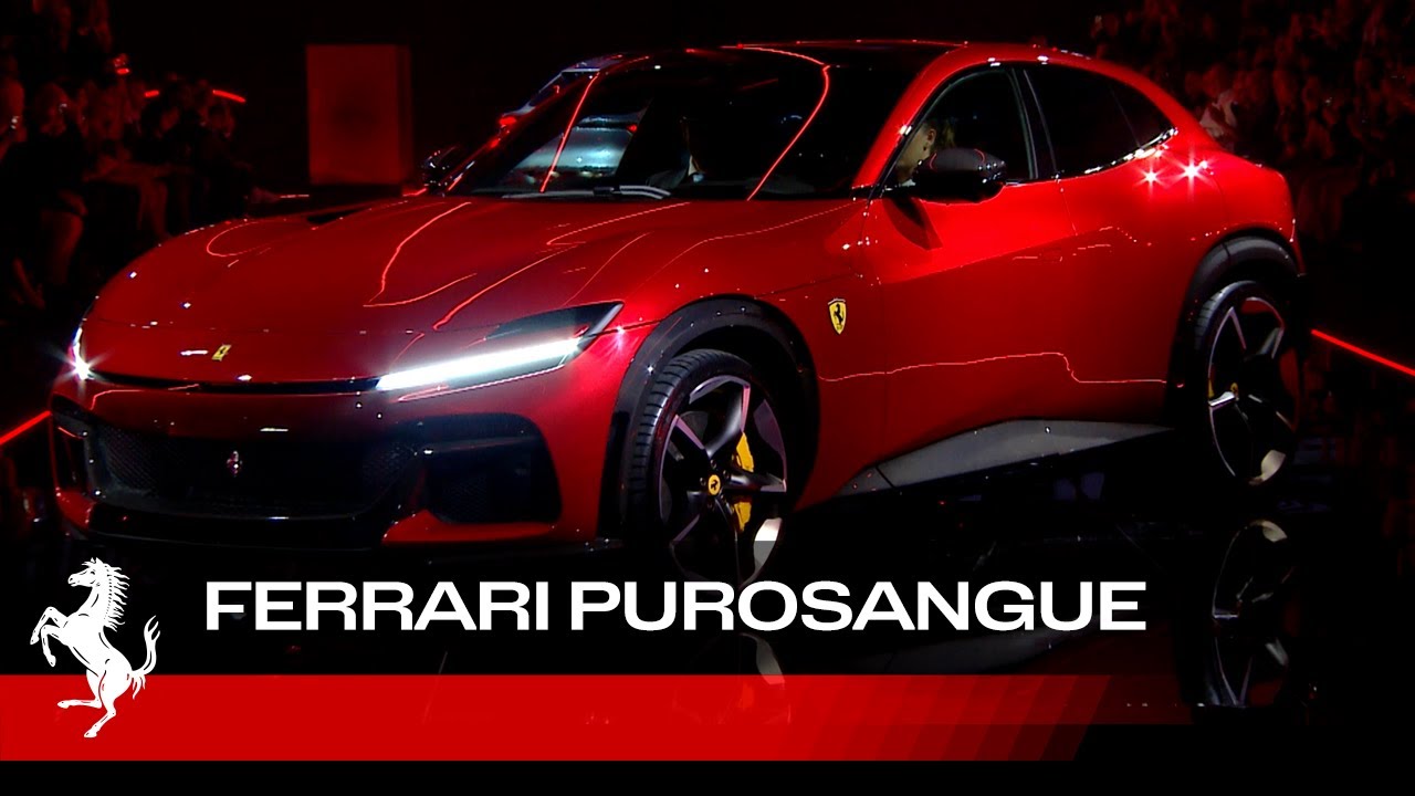 The Ferrari Purosangue is presented at the Teatro del Silenzio - YouTube
