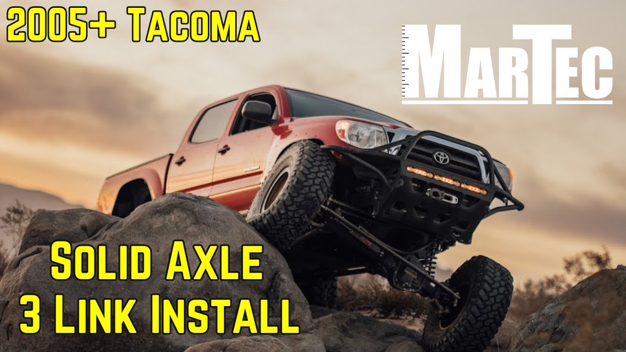 2005+ Tacoma Solid Axle 3 Link Front Kit Install - YouTube
