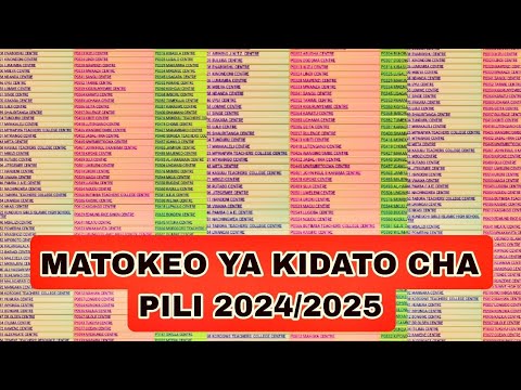 ANGALIA MATOKEO YA KIDATO CHA PILI 2024/2025 | Form Two Results 2024 ...
