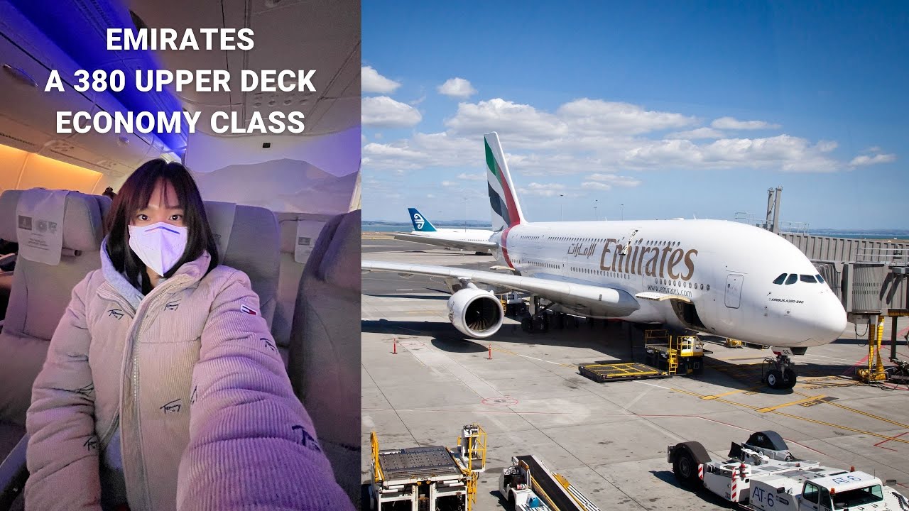 Emirates A380 Upper Deck Economy Class - YouTube