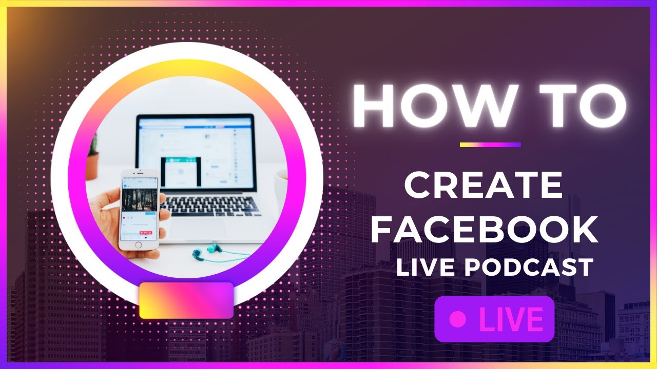 How to Create Facebook Live Podcast Template - YouTube