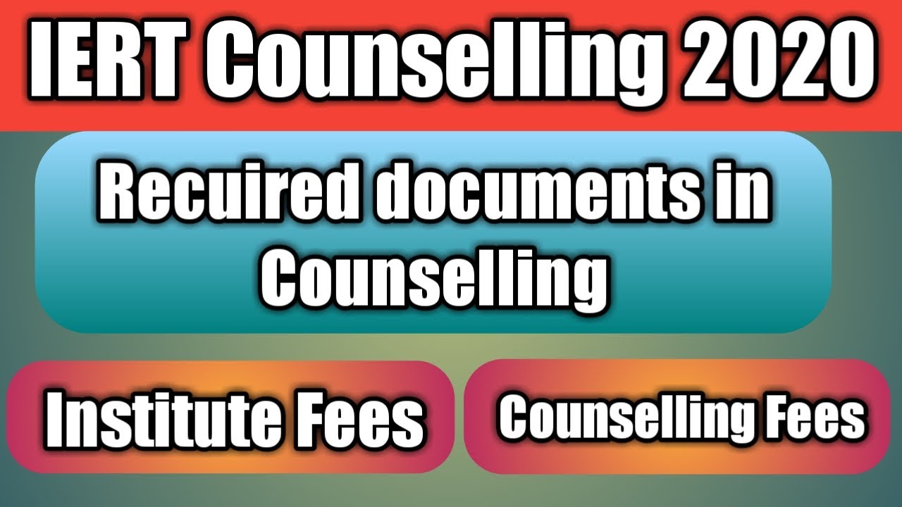 IERT Counselling 2020 | iert entrance exam 2020 |iert Allahabad ...