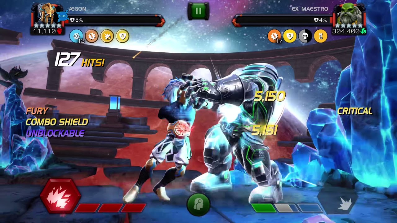 MCOC Labyrinth of Legends Winning Moments VS Maestro - YouTube