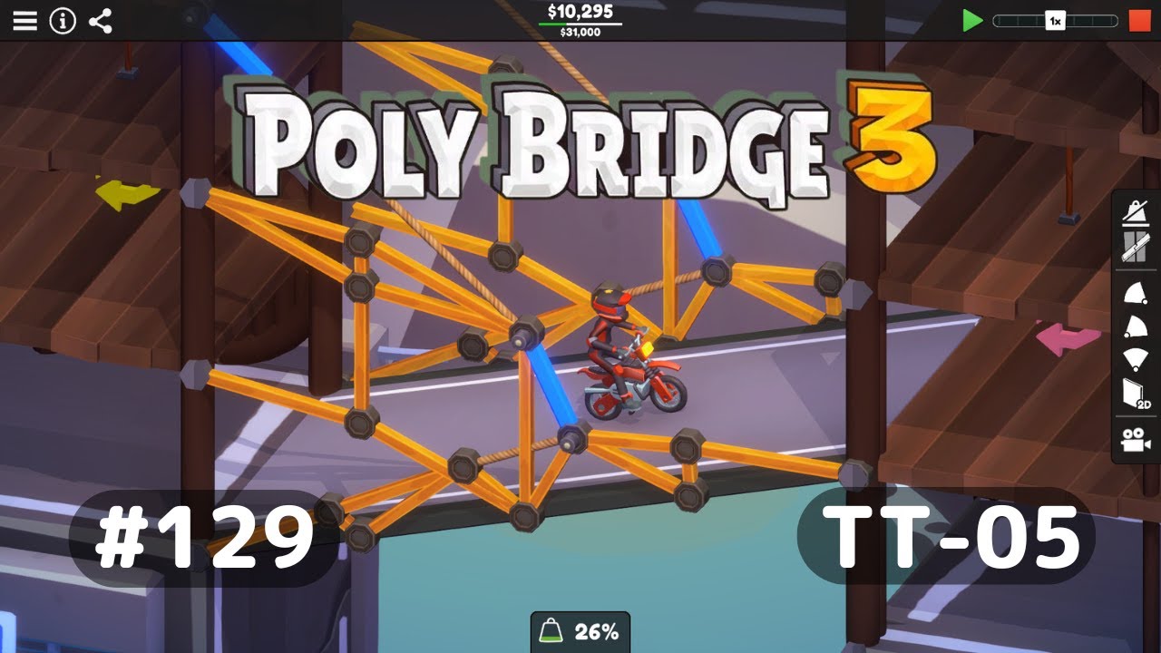 Poly Bridge 3, TT-05 インターチェンジ (Interchange) - YouTube