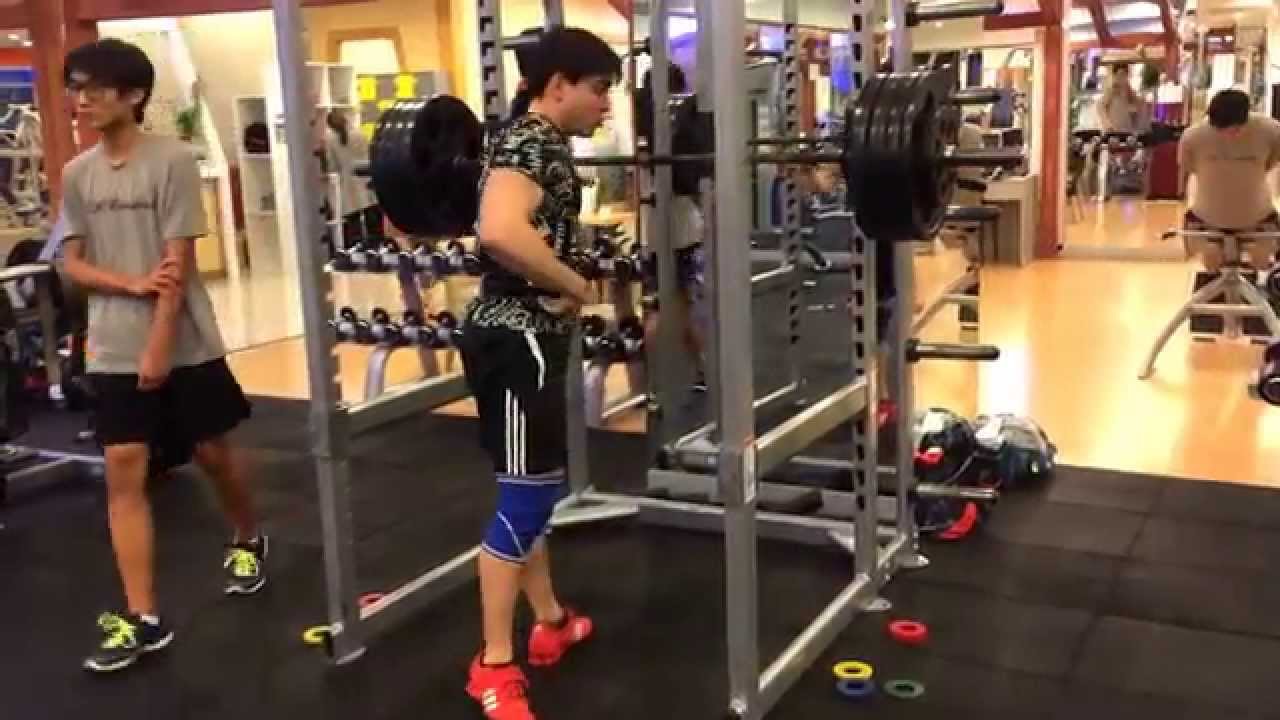 160kg high bar narrow stance squat - YouTube