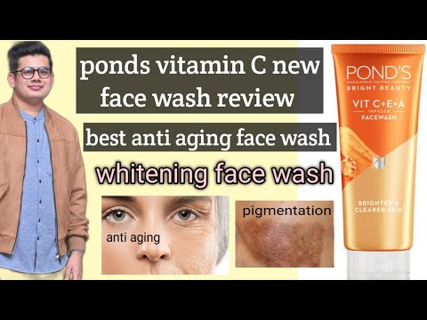ponds vitamin C,E,A face wash review.ponds anti aging face wash. - YouTube