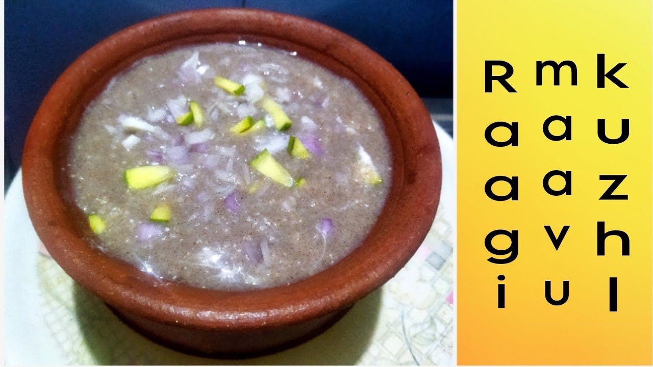 how to make village cooking style raagi maavu kuzhl recipe in tamil ...