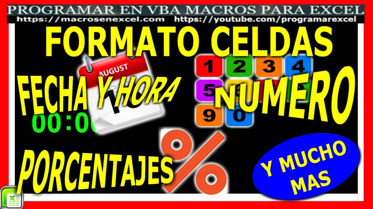 206 🔴 Como Asignar FORMATOS FECHA 🔥 HORA Porcentaje Lugares DECIMALES y ...