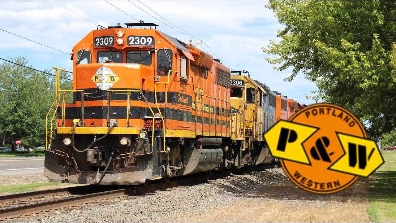 Portland & Western Railroad - A Train Compilation - YouTube
