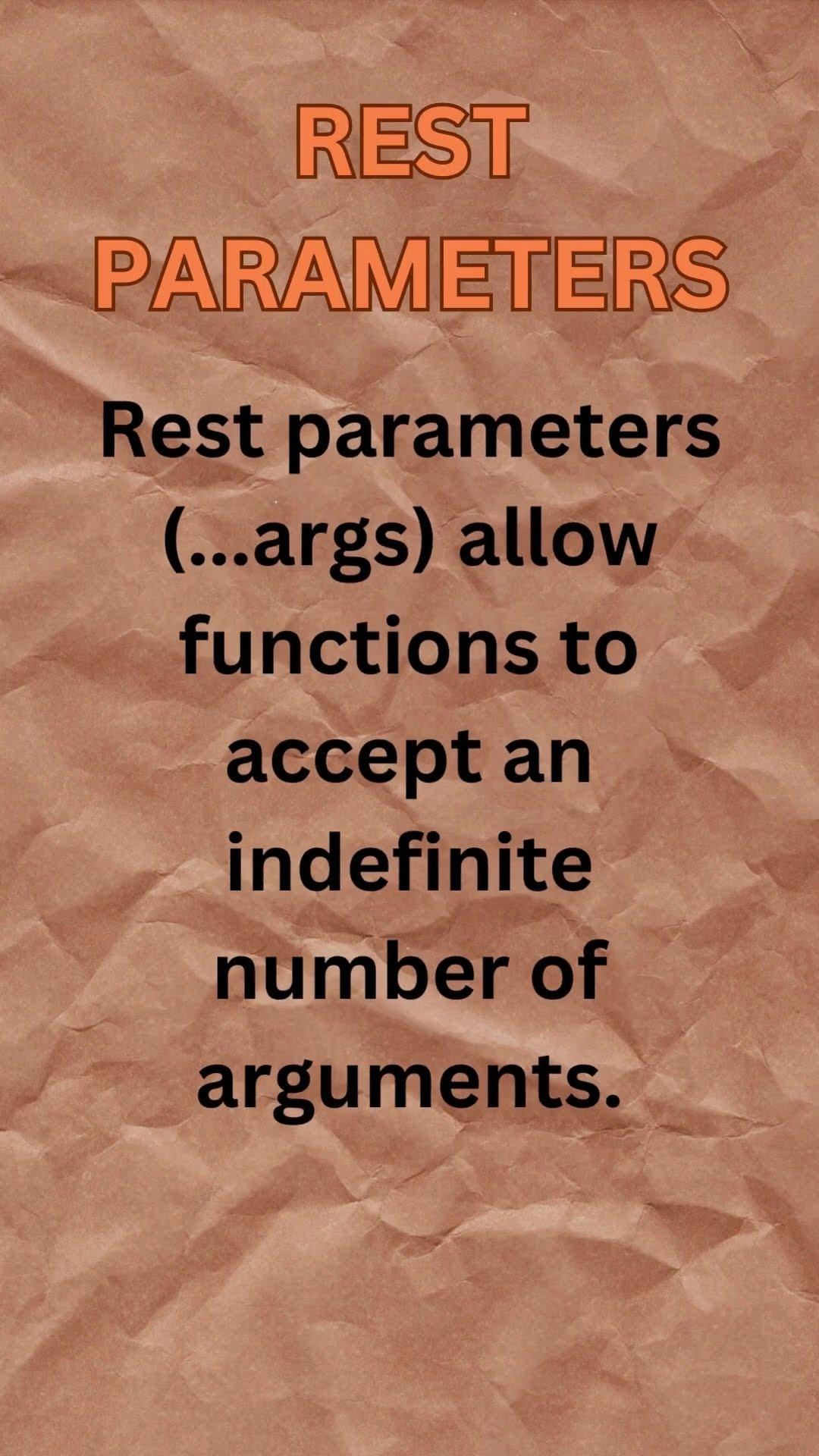 Rest Parameter In Javascript Youtube