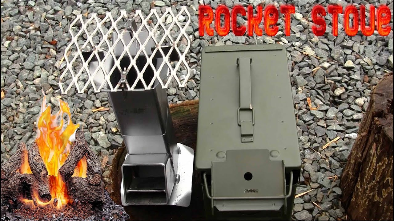 Rocket Stove Ammo Can 50 Cal. Survival Preppers Stove - YouTube