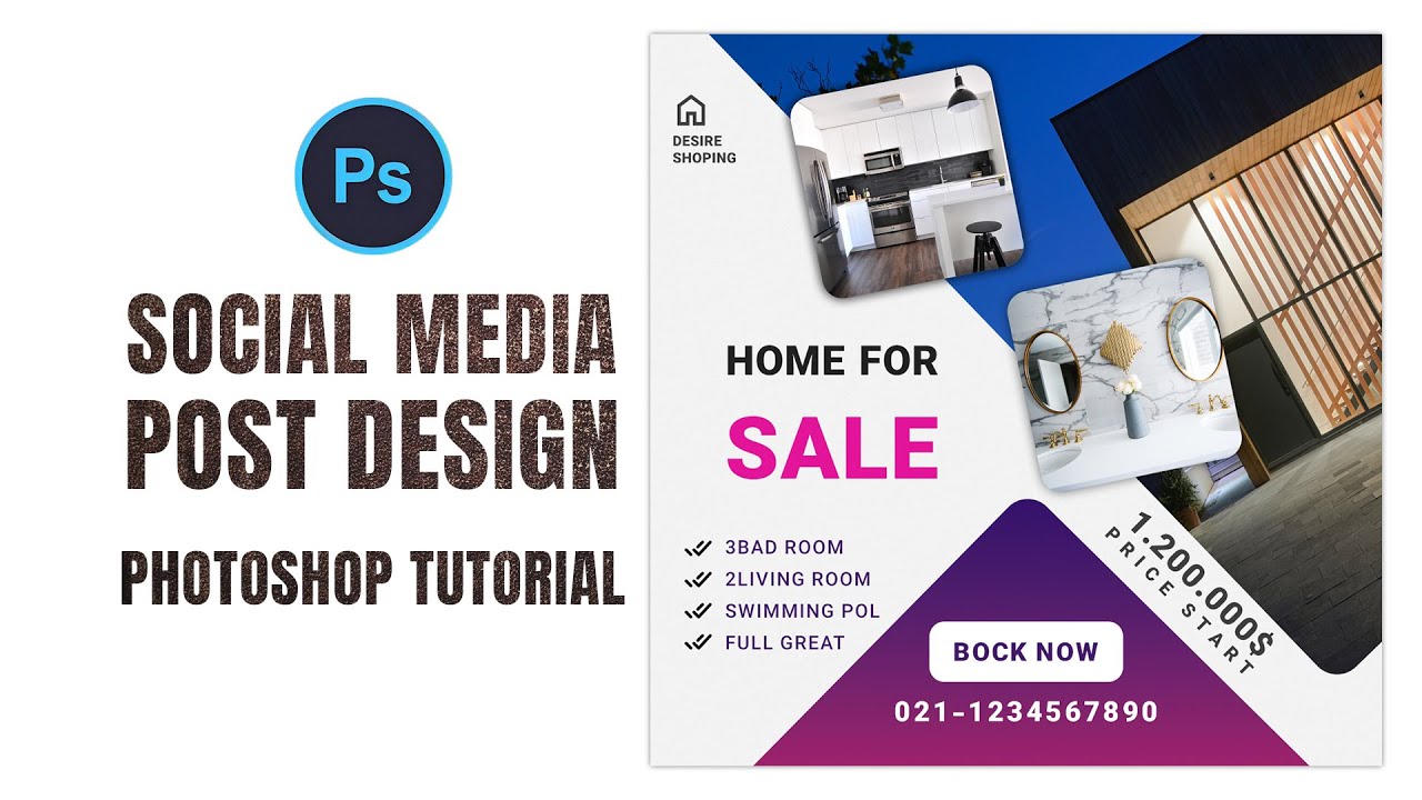 Photoshop Tutorial Learn How to Create Amazing Social Media Posts - YouTube