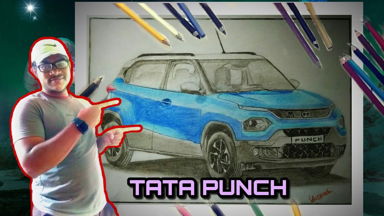 My Favorite One Car.... New Tata Punch Car Sketch....... - YouTube