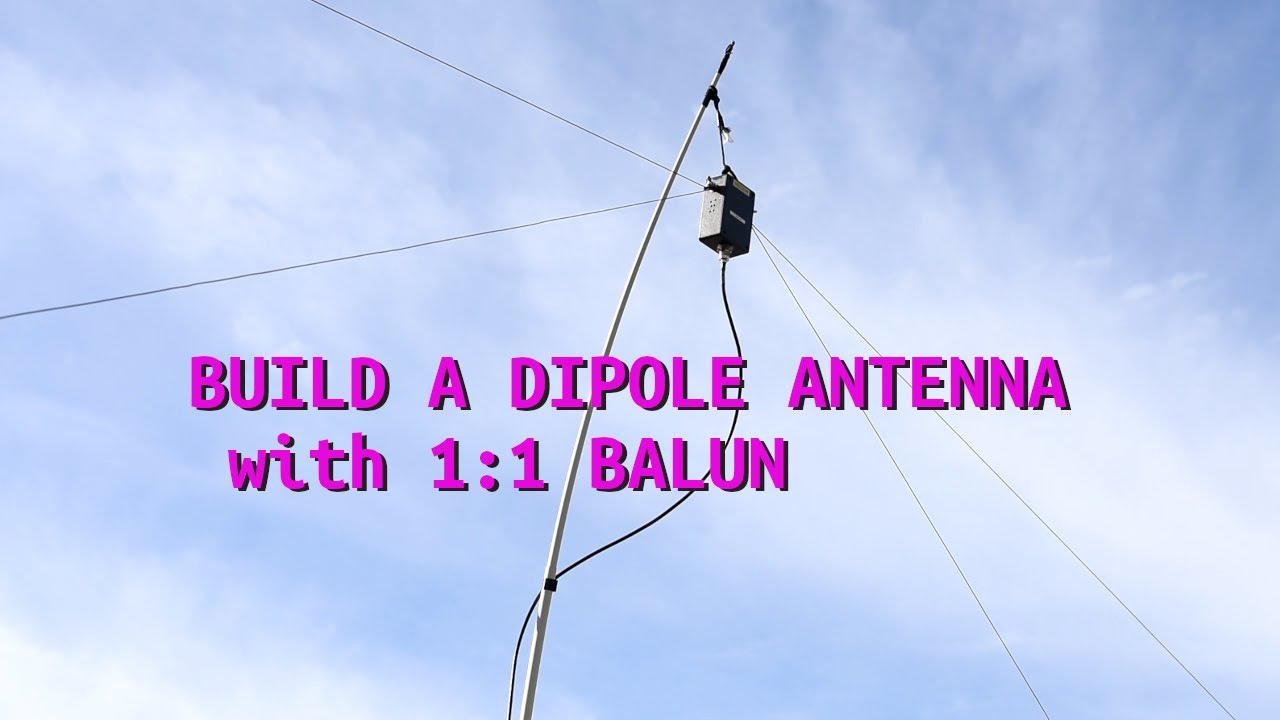 Fan Dipole Antenna Build with 1:1 Balun - YouTube