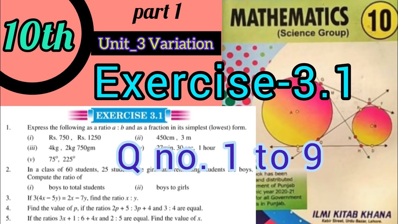 Class 10 maths|Exercise 3.1 Q1 to 9|Class 10 Maths Chapter 3|10th class ...