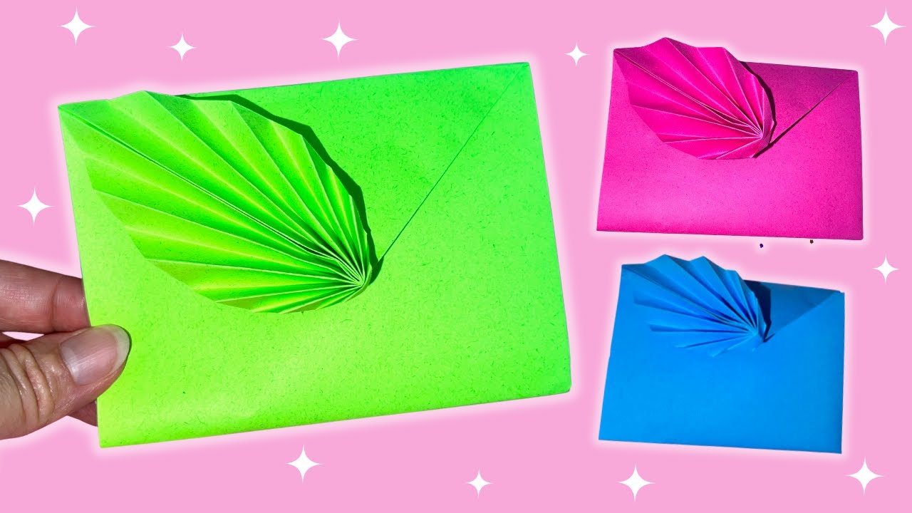 Easy Origami Envelope with a Leaf ~ Mother's Day Card Ideas - YouTube