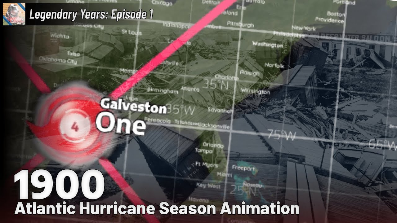 1900 Atlantic Hurricane Season Animation | Legendary Years - YouTube