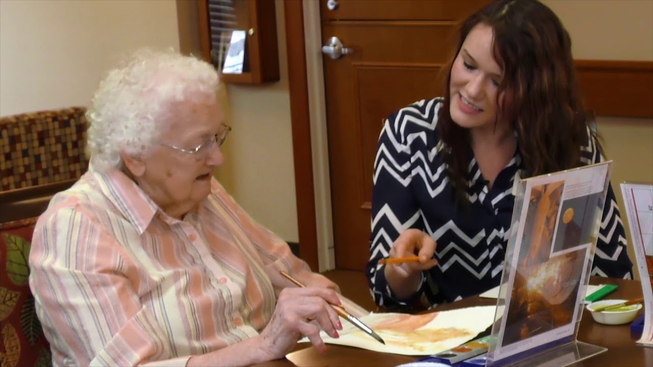 Footsteps Memory Care - Watercolor Memories Activity - YouTube