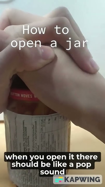 How to open a jar - YouTube