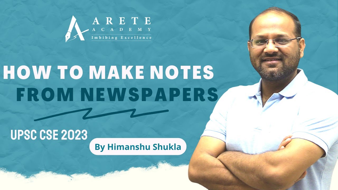 How to make notes from Newspapers || By Himanshu Shukla - YouTube