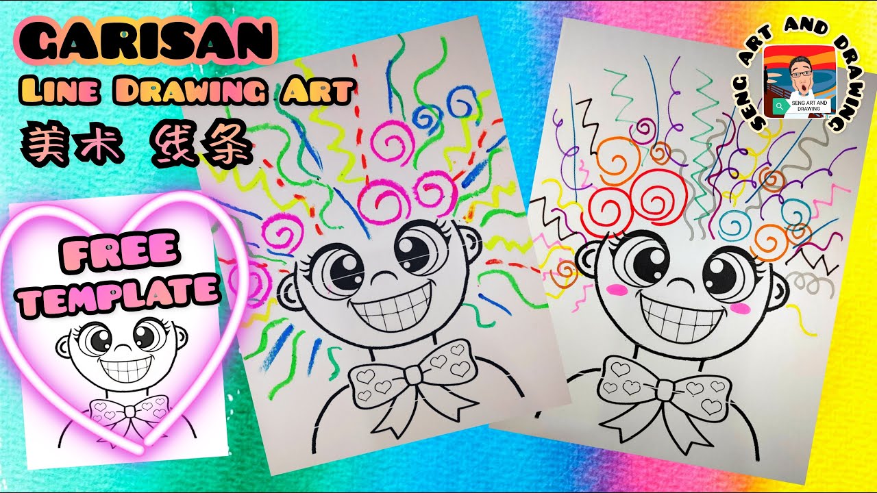 UNSUR SENI : GARISAN 🌟 美术元素 －线条 🌟 Line Drawing Art - YouTube
