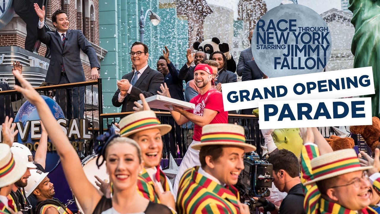 Race Through New York Starring Jimmy Fallon Grand Opening - YouTube